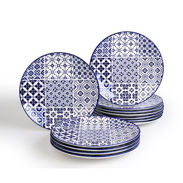 12pcs 10.5” Buffet Plate In Vintage Blue – Giacomo Marketing